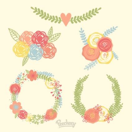 Floral Wreath Vector Free Download At Getdrawings Free Download