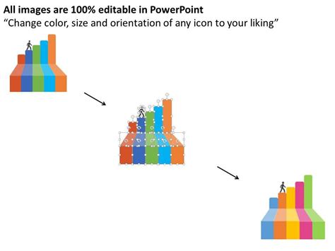 D Man On Business Bar Graph With Icons Flat Powerpoint Design Templates PowerPoint