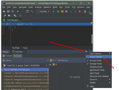 Debug View From The Debug Window Is Gone Ides Support Intellij