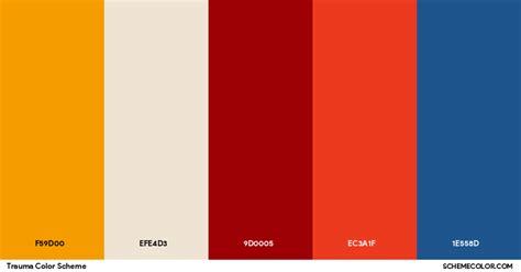 Trauma Color Scheme Palettes