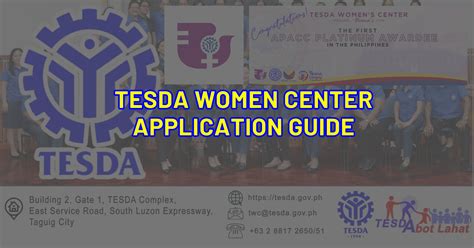 TESDA Womens Center Application Guide How To Apply TESDA Online Program