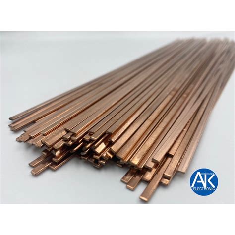 ลวดเชื่อมทองแดง แบบแบน ความยาว40cm เส้นละ15บาท 10เส้นขึ้นไปเส้นละ 14 บาท Shopee Thailand