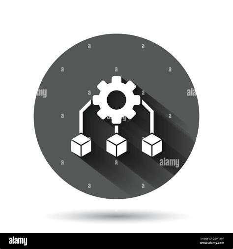 Api Technology Icon In Flat Style Algorithm Vector Illustration On