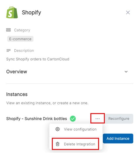 Self Managed Shopify Integration