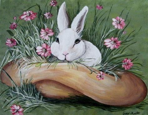 Spring Bunny Painting Original Fine Art Acrylic Realism Etsy Bunny