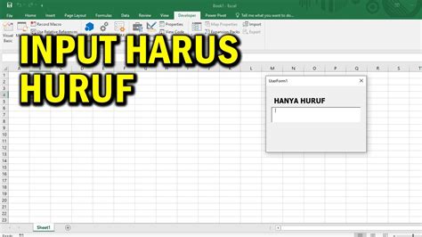 Hanya Boleh Input Huruf Di Textbox Vba Excel Youtube Hanya Boleh Input Huruf Di Textbox Vba Excel Youtube
