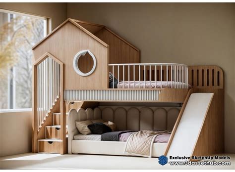 Bunk Bed Skp Sketchup Models Skp Download 173 Sets Idsu3165 Skp