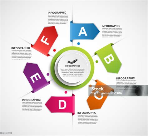 프레젠테이션 및 브로셔를 위한 화살표가 원안에 있는 인포그래픽 0명에 대한 스톡 벡터 아트 및 기타 이미지 0명 3차원 형태 개념 Istock