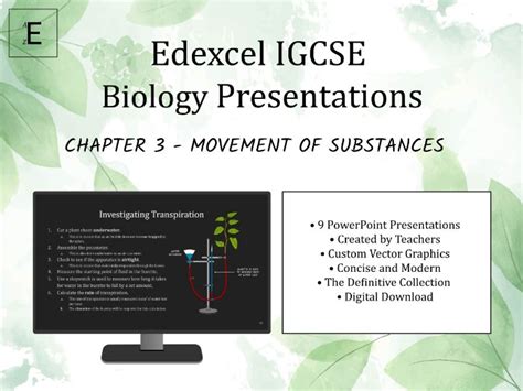 Edexcel Igcse Biology Presentations Chapter 3 Movement Of Substances Teaching Resources