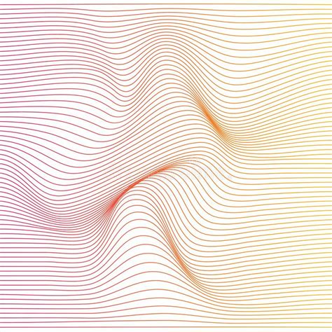 Vector Color Stripe Deformation Background Stock Vector Illustration