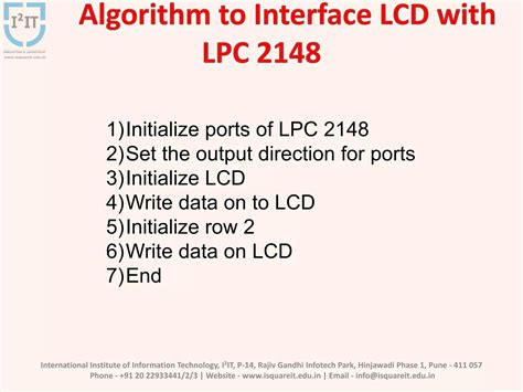 Interfacing Of Lcd With Lpc2148 Pptx