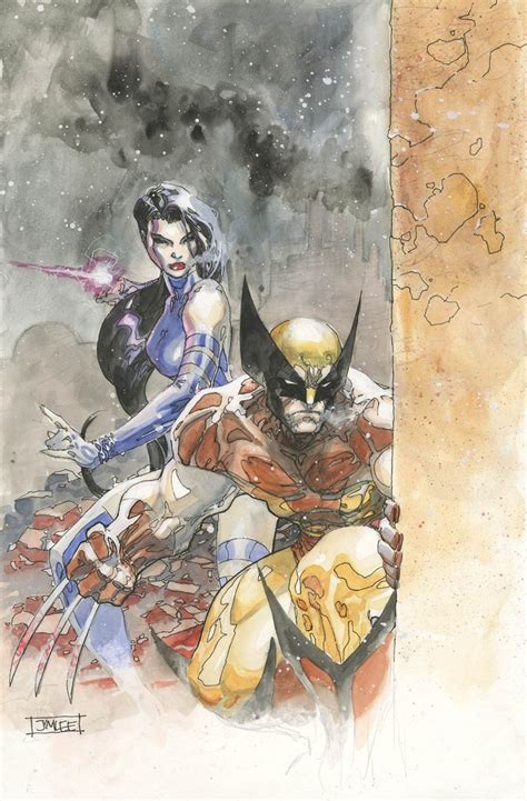 X Men Wolverine And Psylocke Hunting Party Illustration Published In