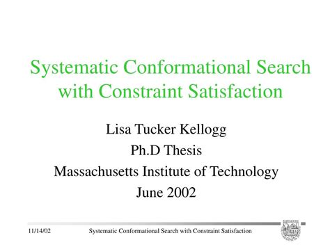 Ppt Systematic Conformational Search With Constraint Satisfaction