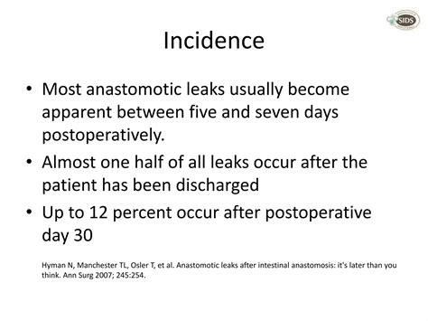 Anastomotic Leak Colorectal Surgery Pptx