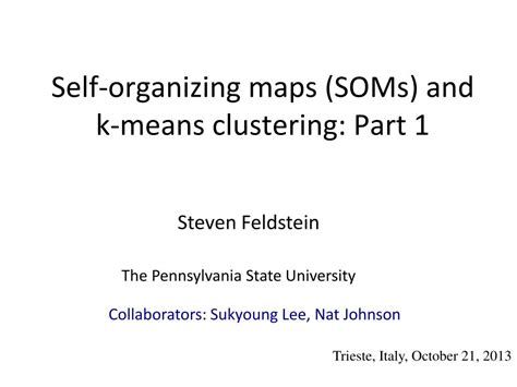 Ppt Self Organizing Maps Soms And K Means Clustering Part 1