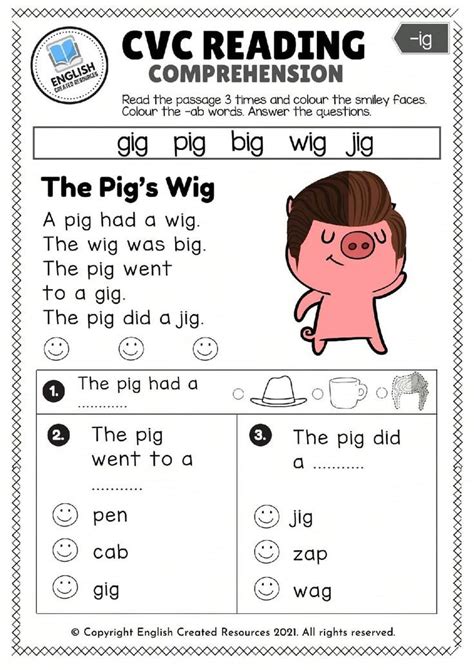 Cvc Reading Comprehension Artofit