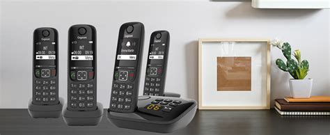 Gigaset AS690A quattro - 4 cordless telephones with answering machine ...