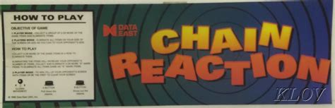 Chain Reaction Videogame By Data East Museum Of The Game