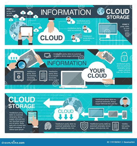 Cloud Data Storage And Information Technology Stock Vector Illustration Of Data File 119196961