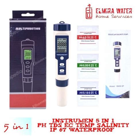 Promo Ph Tds Ec Temp Salinity 5 In 1 Alat Ukur Kualitas Air Digital Diskon 23 Di Seller