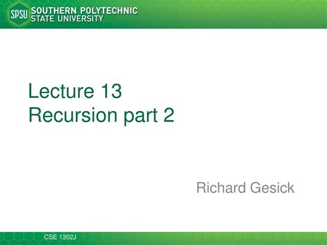 Ppt Lecture 13 Recursion Part 2 Powerpoint Presentation Free