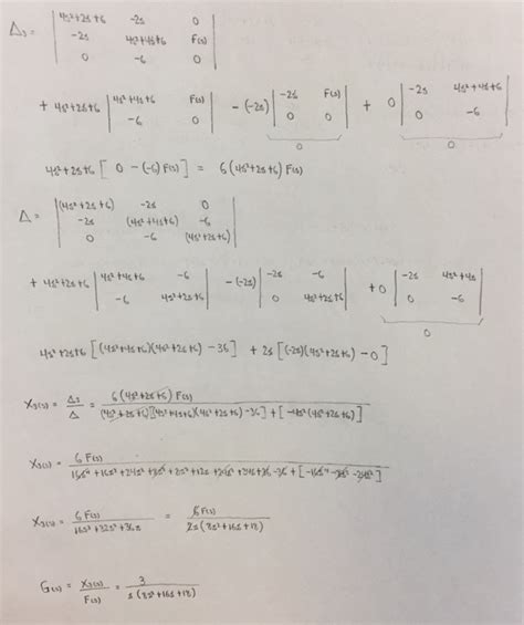 Solved 28 Find The Transfer Function Gs X3sfs For