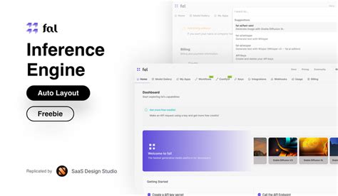 fal inference engine saas ui figma