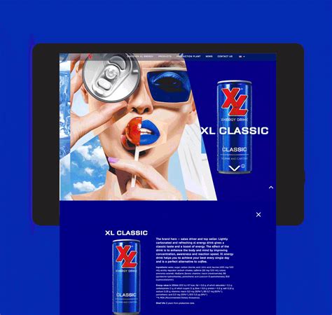 Xl Energy Drink Website Behance