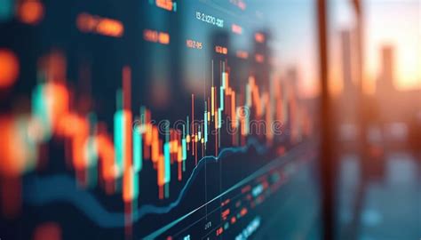 Financial Data Chart On Screen Stock Market Graph Business Finance