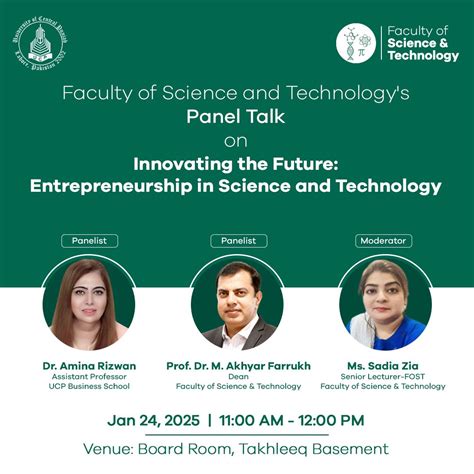Faculty Of Science And Technology Ucp Is Hosting A Compelling Panel