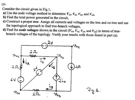 Solved Consider The Circuit Given In Fig A Use The Node Chegg