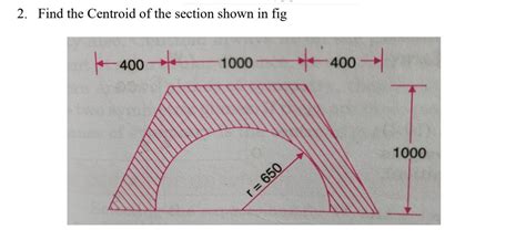 SOLVED 2 Find The Centroid Of The Section Shown In Fig