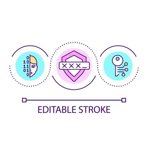 Biometrics Privacy Loop Concept Icon Control System Biometric Authentication Abstract Idea