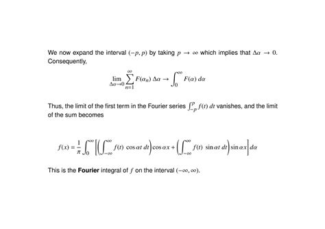 SOLUTION Fourier Integral Theorem Part Studypool