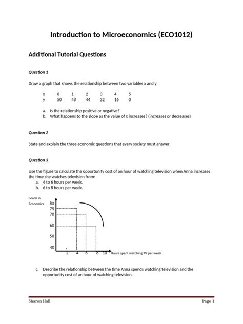 unit 1 additional tutorial questions pdf economies economics
