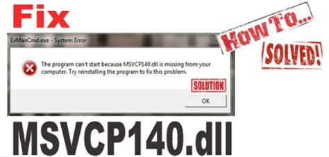 How To Fix Msvcp140 Dll Is Missing Error FROMDEV