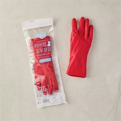 러버랩 손목라인 고무장갑중2입 배민 장보기∙쇼핑