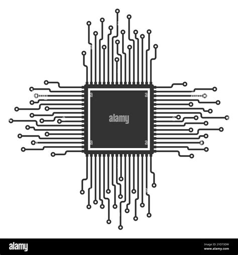 Ai Cpu Gpu Microchip Icon Machine Learning Micro Chip Symbol Ml Icon Artificial