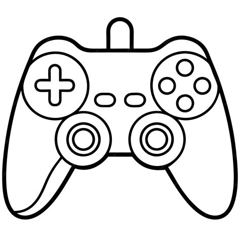 Gaming Controller Outline Coloring Book Page Line Art Illustration Digital Drawing Premium Ai