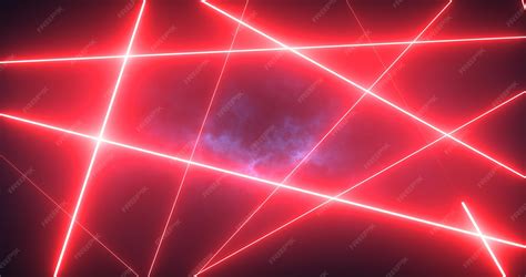 Premium Photo Abstract Red Neon Energy Lines Magical Glowing Background