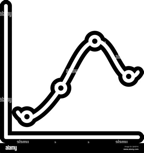 Line Graph Icon Black Vector Illustration Stock Vector Image Art Alamy