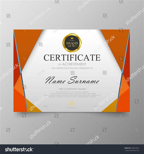 인증서 템플릿 포상 배경 벡터 현대적인 스톡 벡터로열티 프리 546915952 Shutterstock