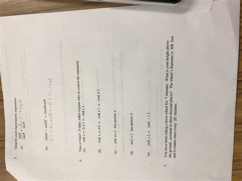 Solved Simplify Each Trigonometric Expression Sin