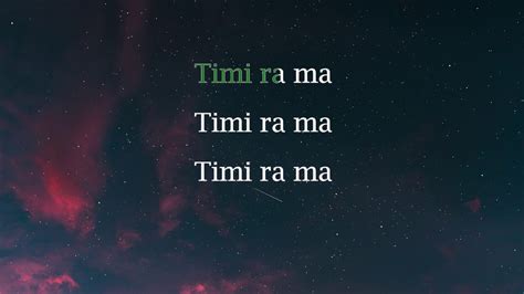 Timi Ra Ma Dixita Karaoke Version Youtube