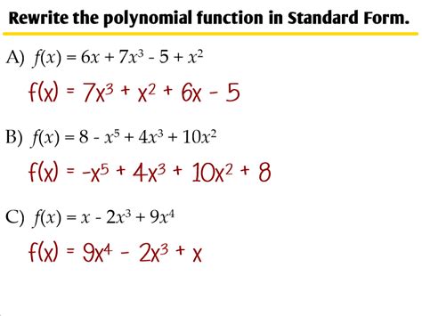 52 Evaluating Polynomial Functions Ms Zeilstras Math Classes