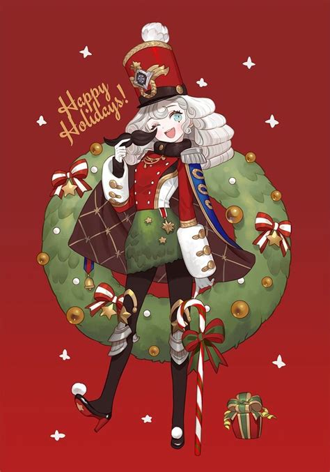 二次元作品参考에 있는 Lil G님의 핀 귀여운 예술 크리스마스 예술 캐릭터 디자인 영감