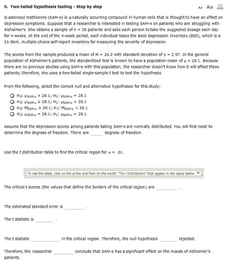 Solved 5 Two Tailed Hypothesis Testing Step By Step Aaaa旦