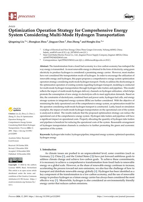 Pdf Optimization Operation Strategy For Comprehensive Energy System Considering Multi Mode