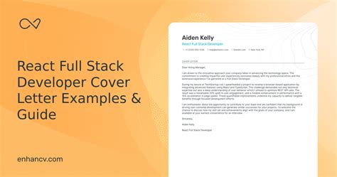 8 Professional React Full Stack Developer Cover Letter Examples And