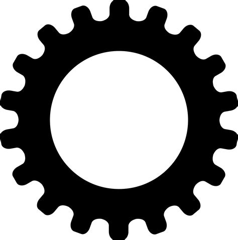 Gear Silhouette Png Icon Myfreedrawings